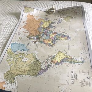 Art | Custom Large Classic World Map | Poshmark